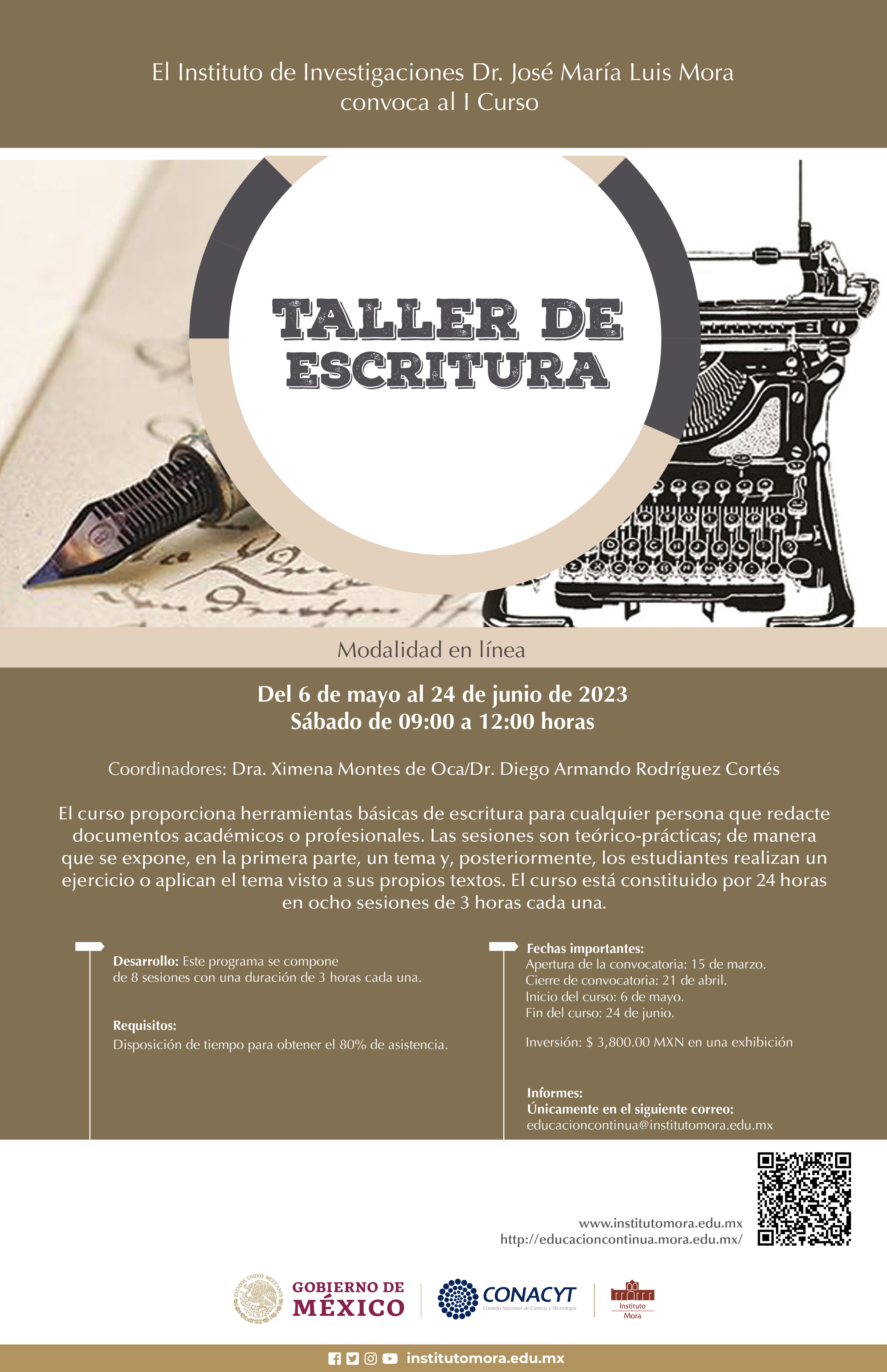 Curso “Taller de escritura” - Inicio